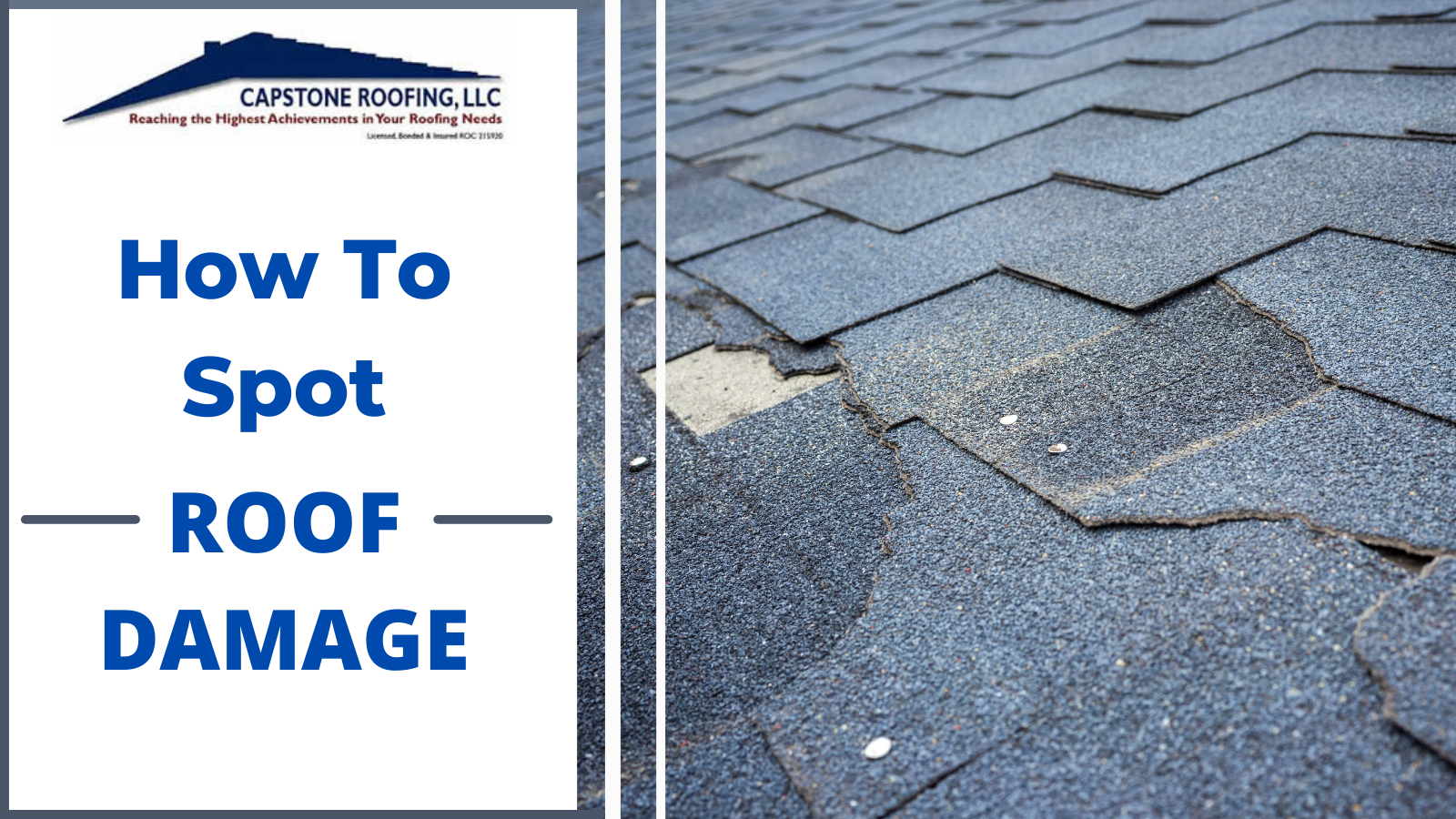 How To Spot Roof Damage - Capstone Roofing